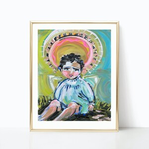 Cherub Print on Paper or Canvas, "angel Baby" - Etsy