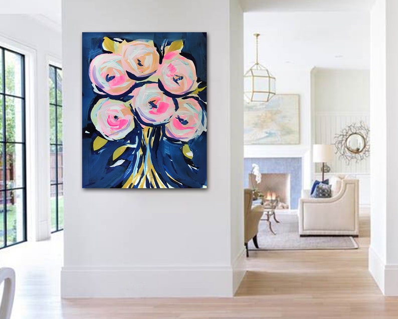 PRINT on Paper or Canvas flirty Flowers - Etsy