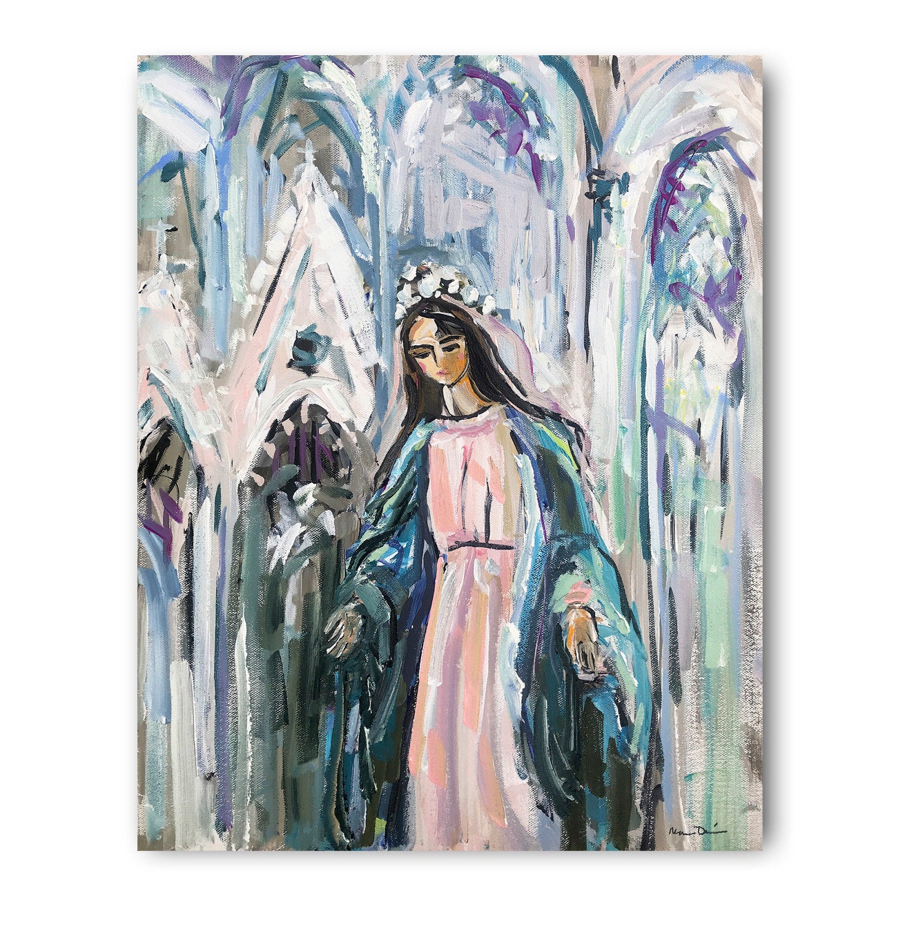 PRINT on Paper or Canvas mary | Etsy