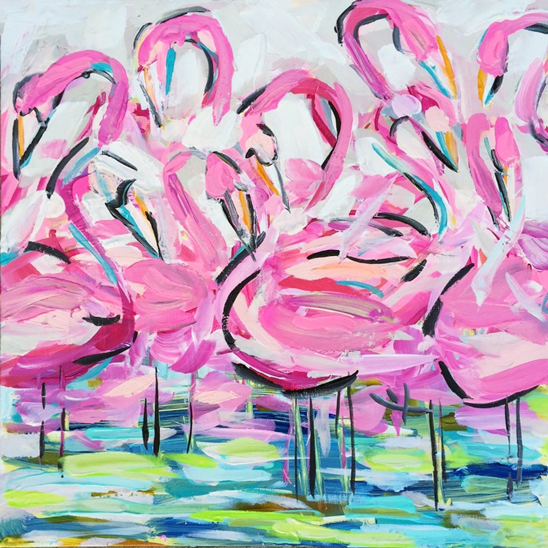 Print on Paper or Canvas, "pretty in Pink" - Etsy