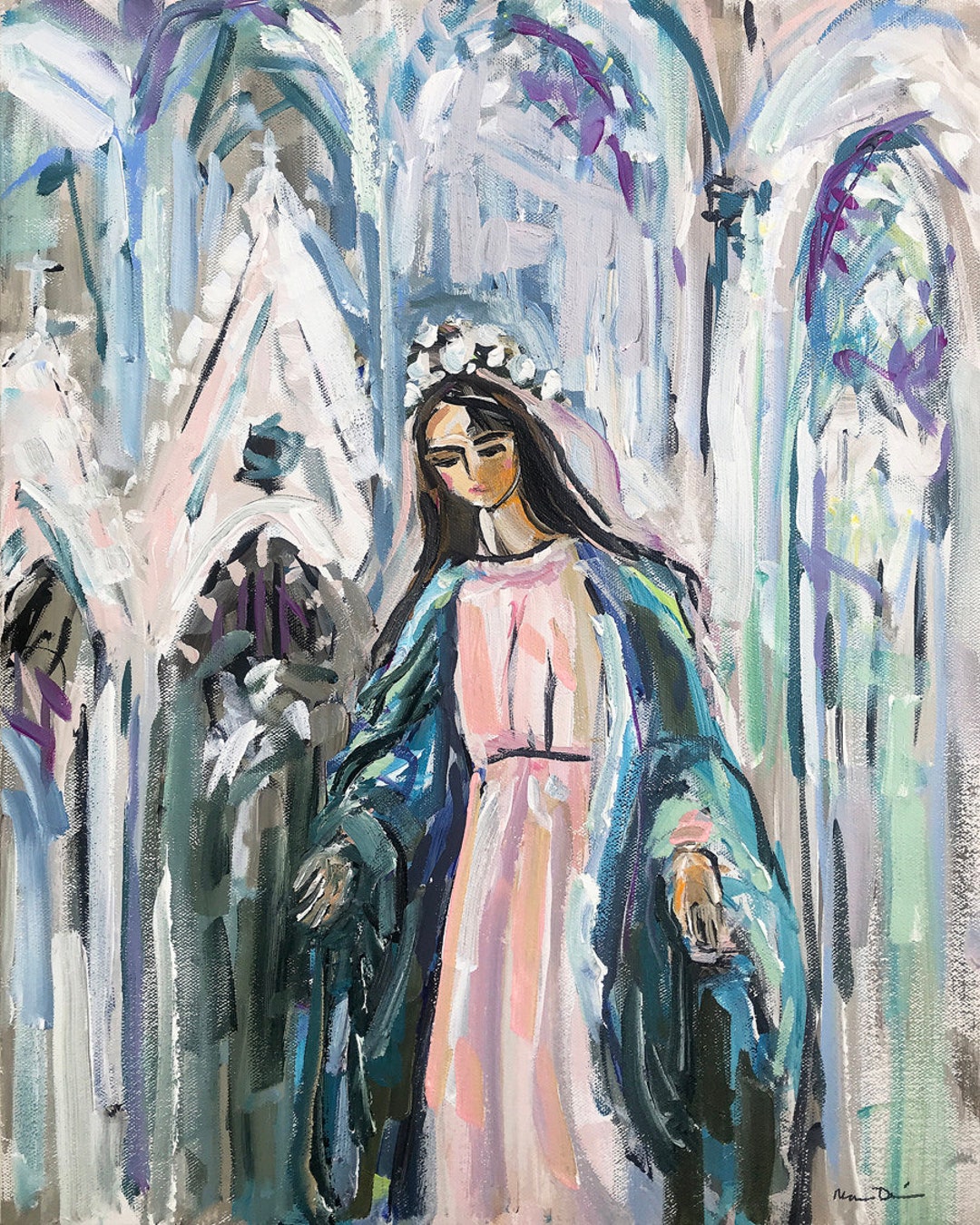 PRINT on Paper or Canvas, "mary" - Etsy