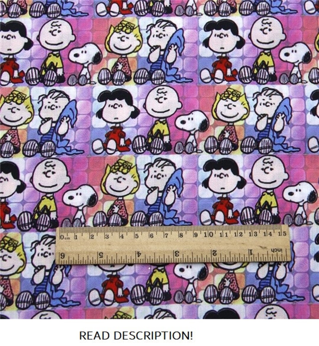 Character Polyester Blend Fabric Material Character Dog Fabric Blue ...