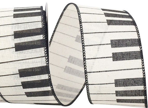 1.5 Piano Keys Ribbon 1.5 WIRED Piano Ribbon Bow | Etsy