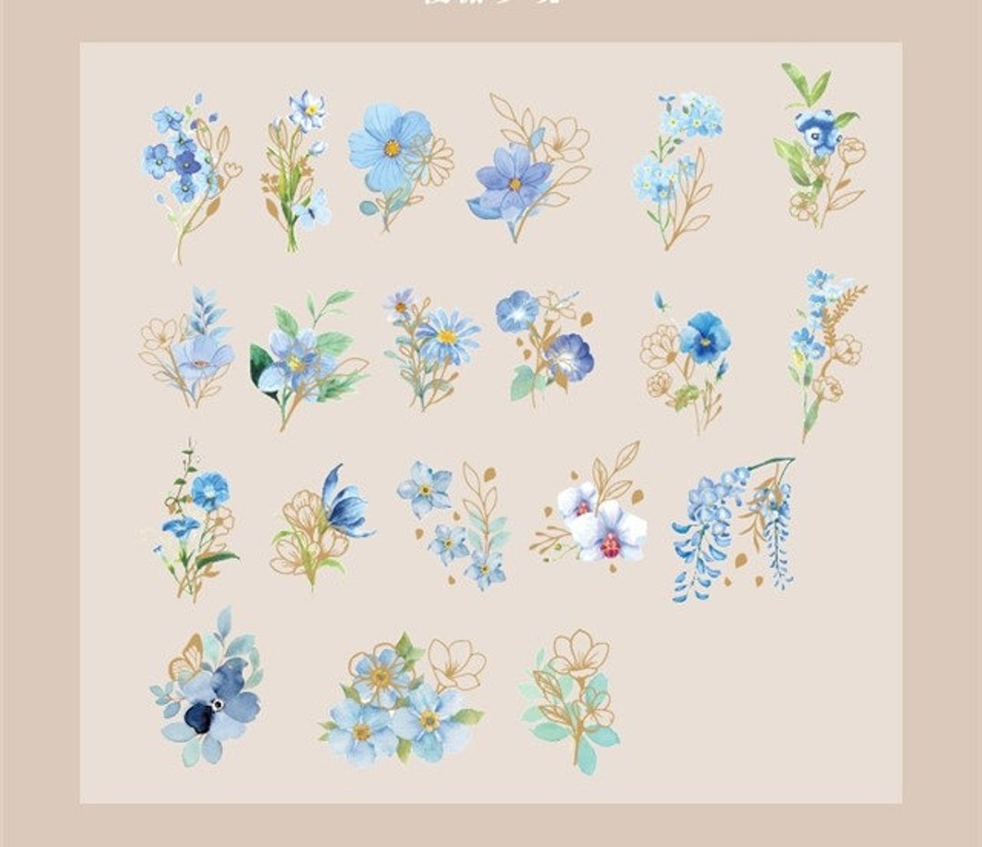 Flowers Sticker Set, Wildflowers Stickers, Hippie Boho Floral Stickers ...