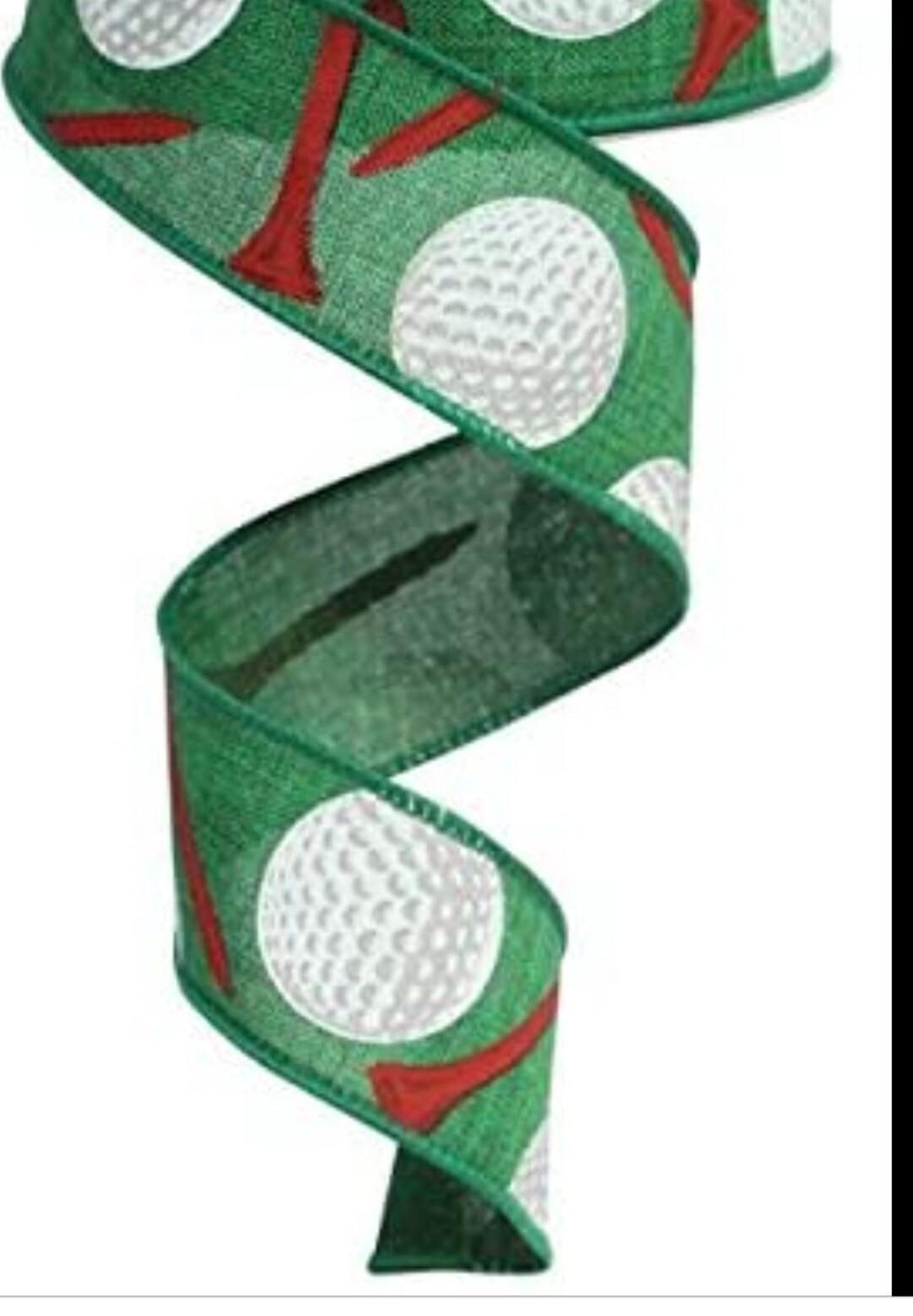 1.5 Golf Ribbon 1.5 Ribbon 1.5 Green WIRED Ribbon Printed Wired Ribbon ...