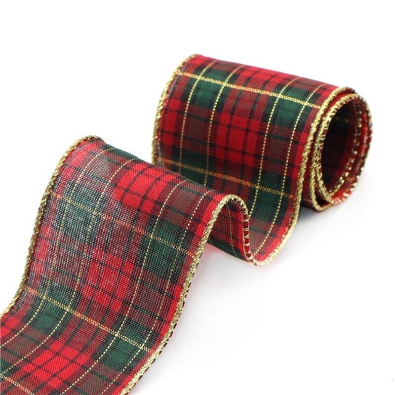 Plaid Wired Ribbon - Etsy