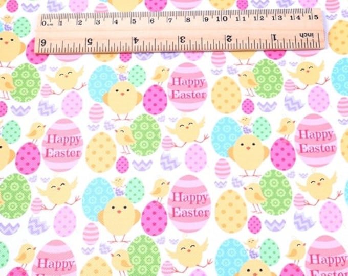 Easter 100% Cotton Fabric Material Easter Chick Fabric Easter Egg ...