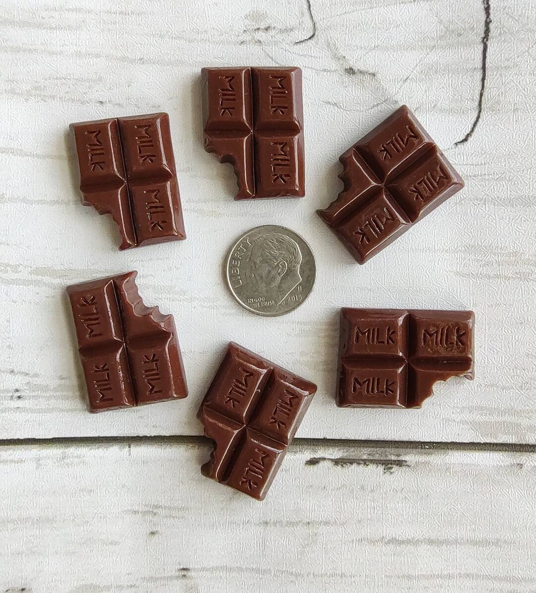 Faux Chocolate Bars, Realistic Chocolate Squares, Chocolate Cabochons ...