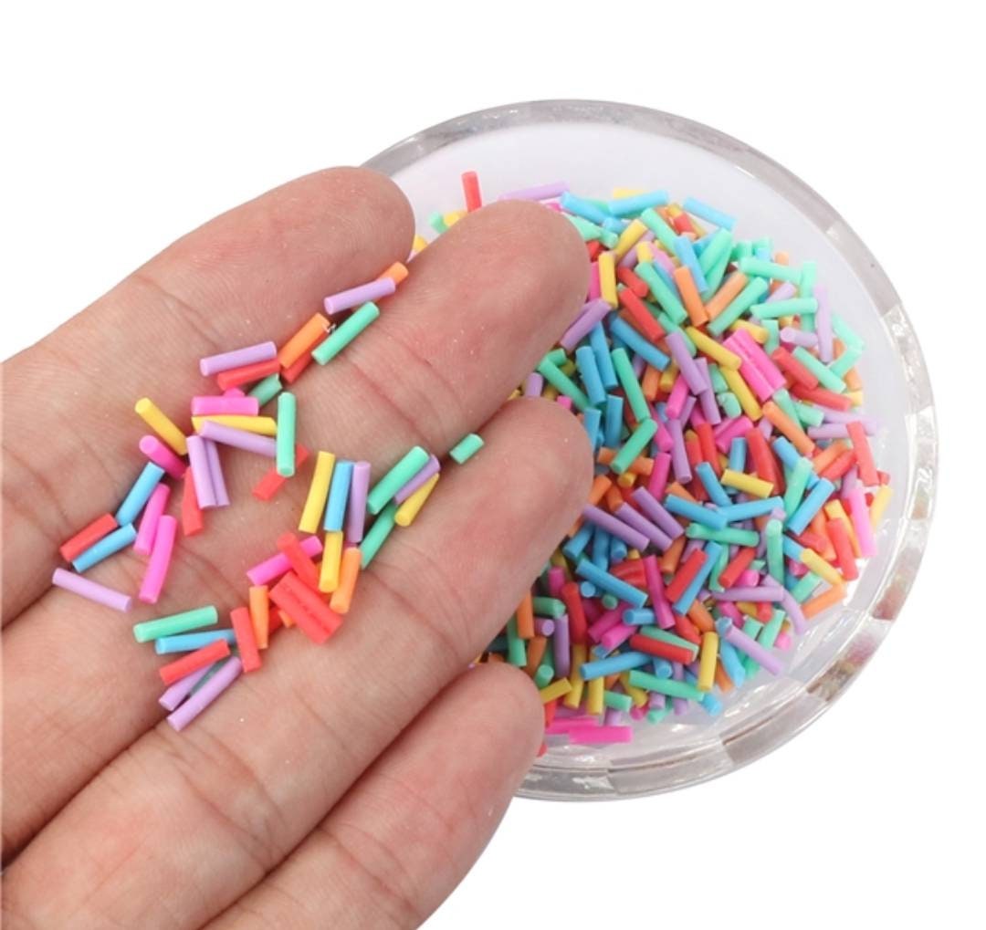 Rainbow Pastel Sprinkles Polymer Clay Confetti Sprinkles (not Edible ...