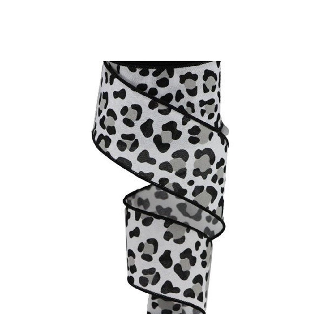 Leopard Wire Ribbon 2 Animal Print Ribbon for Wreaths Diy Crafts Ships ...