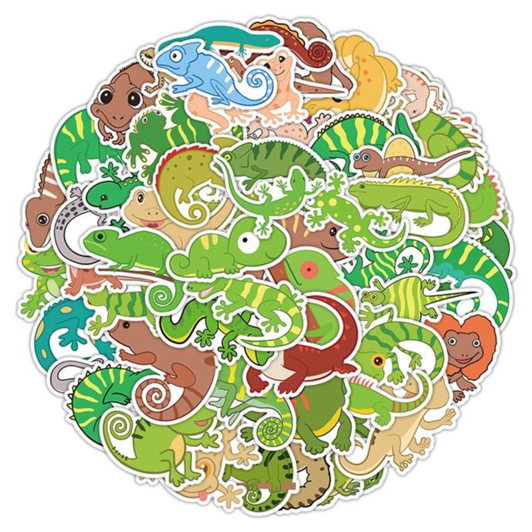 Lizard Stickers Decal Stickers Pack Waterproof Vehicle, Water Bottle ...