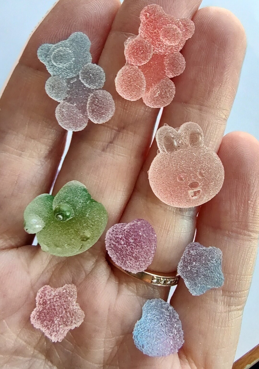 Gummy Bear Charms Slime Charms Resins 3D Mini Faux Candy Embellishments ...