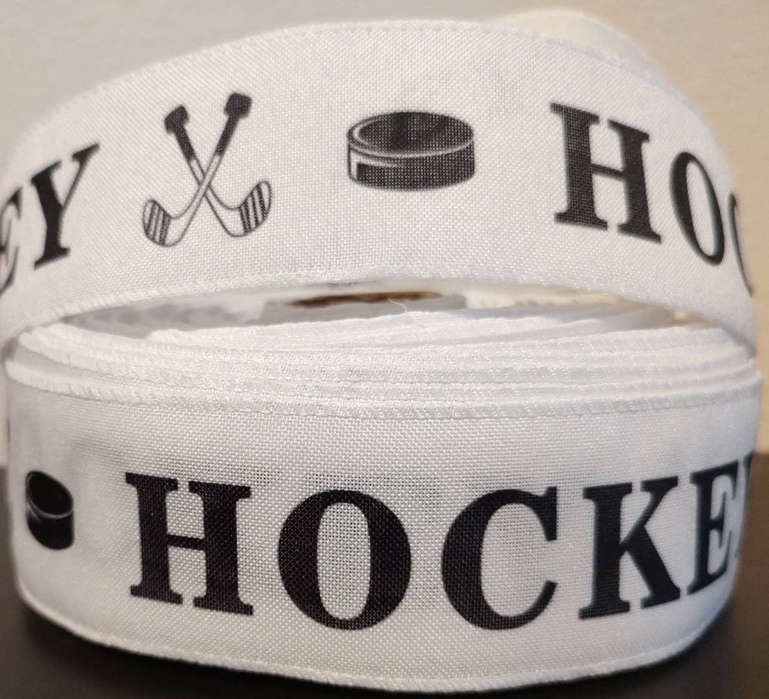 2" Wired Hockey Ribbon 2" Hockey Ribbon 2" Wired Ribbon Black and White ...