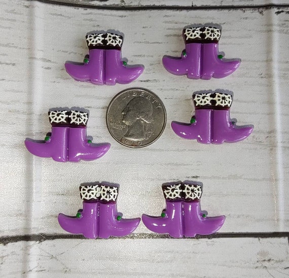 6 New Halloween Flat Back Resins Witch Flat Back Resins - Etsy