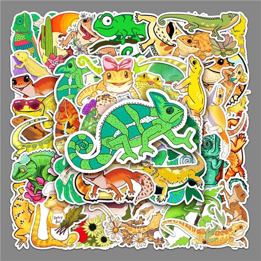 Lizard Stickers Decal Stickers Pack Waterproof Vehicle, Water Bottle ...