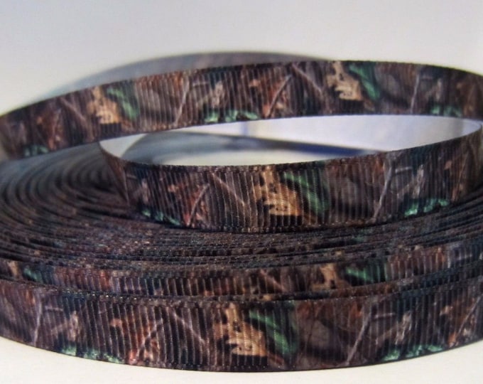 Army Green Camo 3\/8 Double Faced Satin Ribbon - Etsy