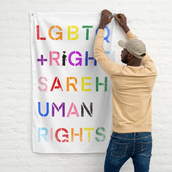 LGBTQ Rights Are Human Rights Flag - Etsy