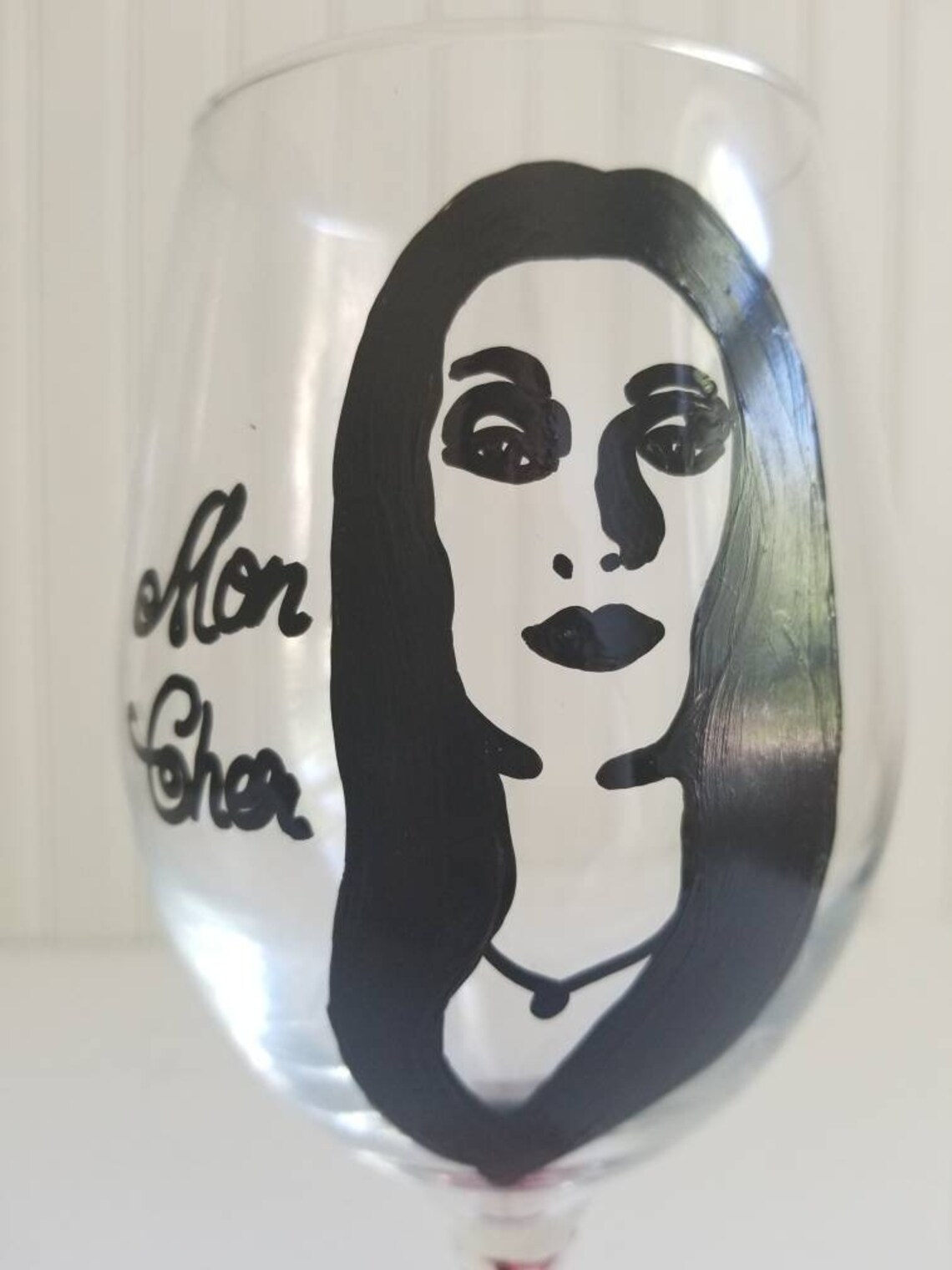 Halloween Wedding Glasses Hand Painted Addams Family Gomez and Morticia ...