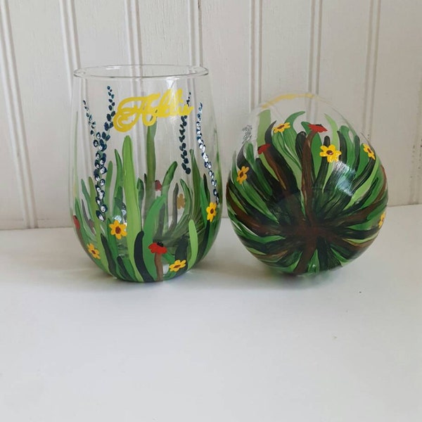 Spring Wine Glasses - Etsy