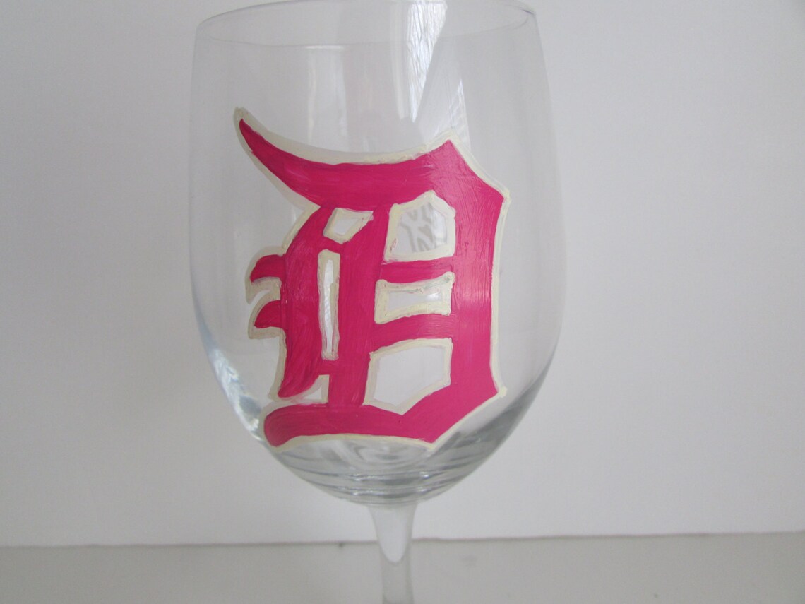 Sports Team Logo Hand Painted Wine Glass Baseball Team Glass Bar Glass ...
