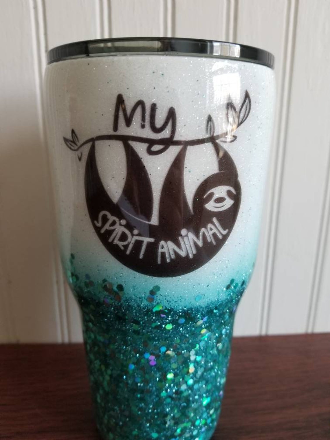 Glitter Tumbler Sloth is My Spirit Animal Sloth Tumbler | Etsy