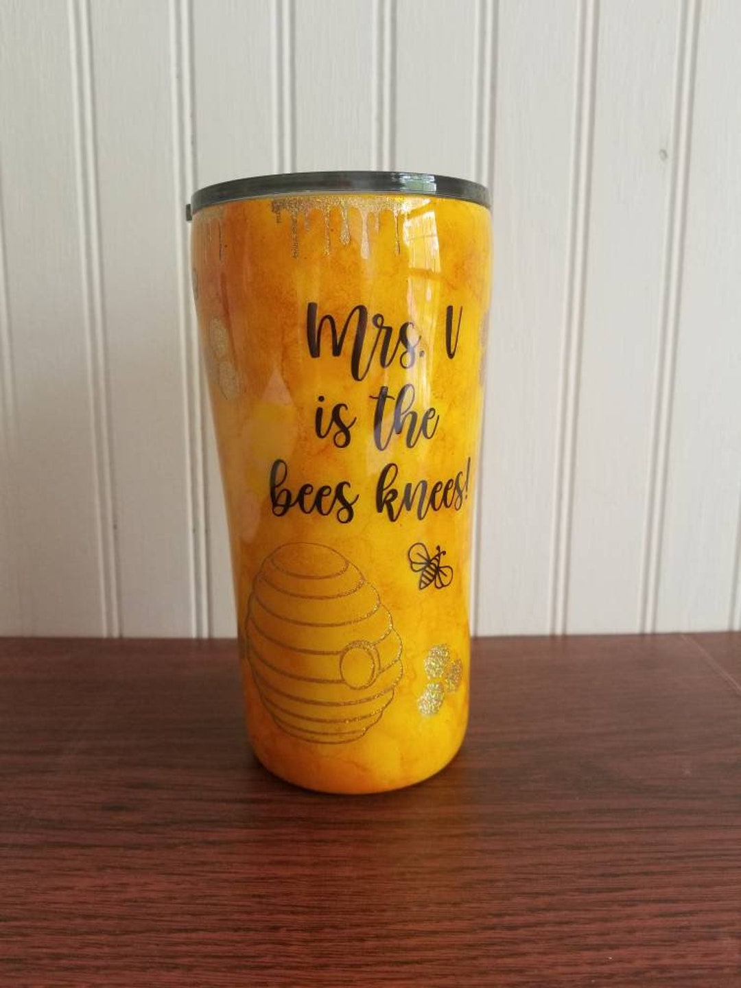 Honey Bee Tumbler Honeycomb Peek a Boo Bumble Bee Cup Glitter Tumbler ...