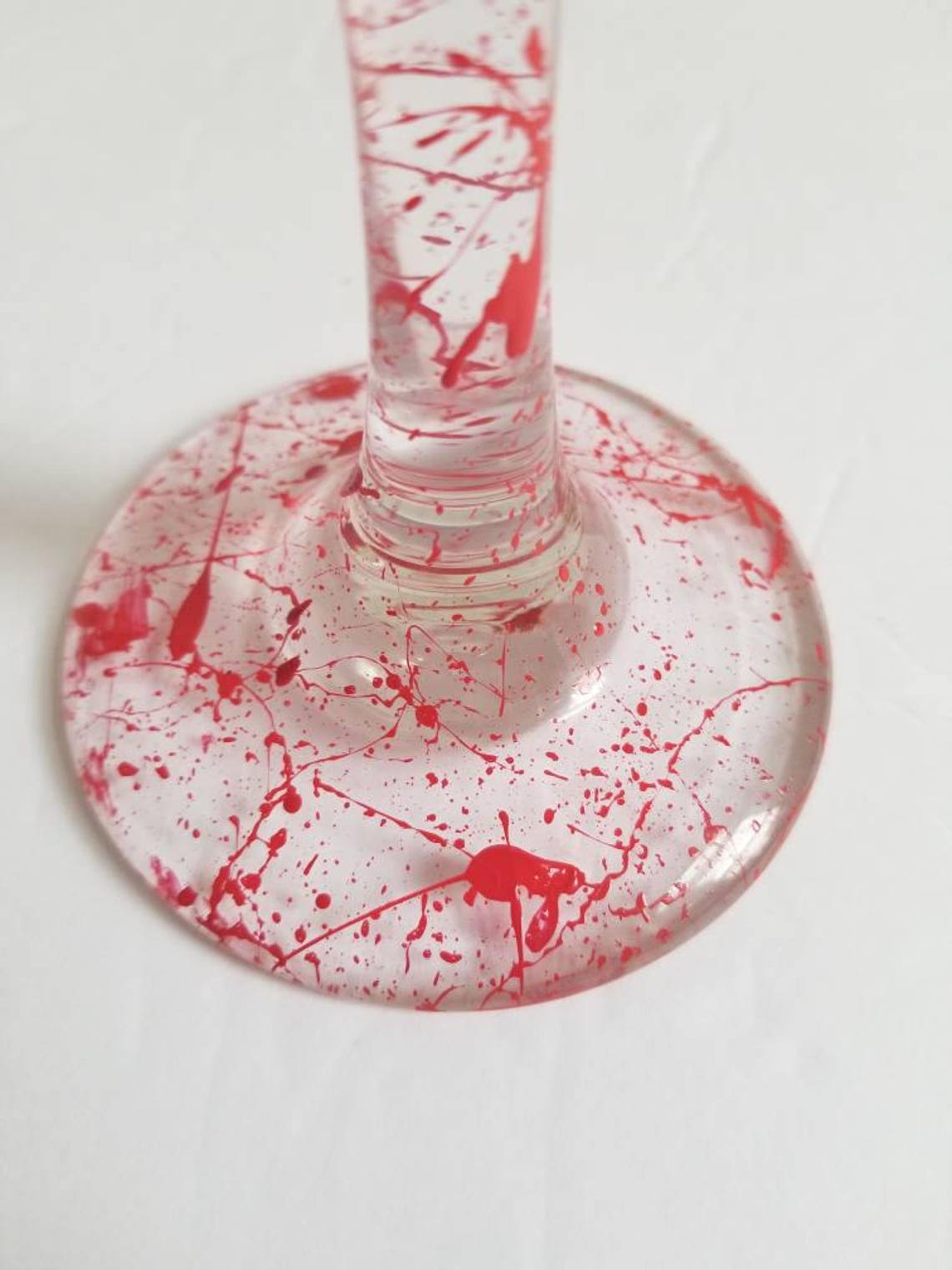 Halloween Wine Glass Blood Splatter Wine Glass Horror Movie - Etsy