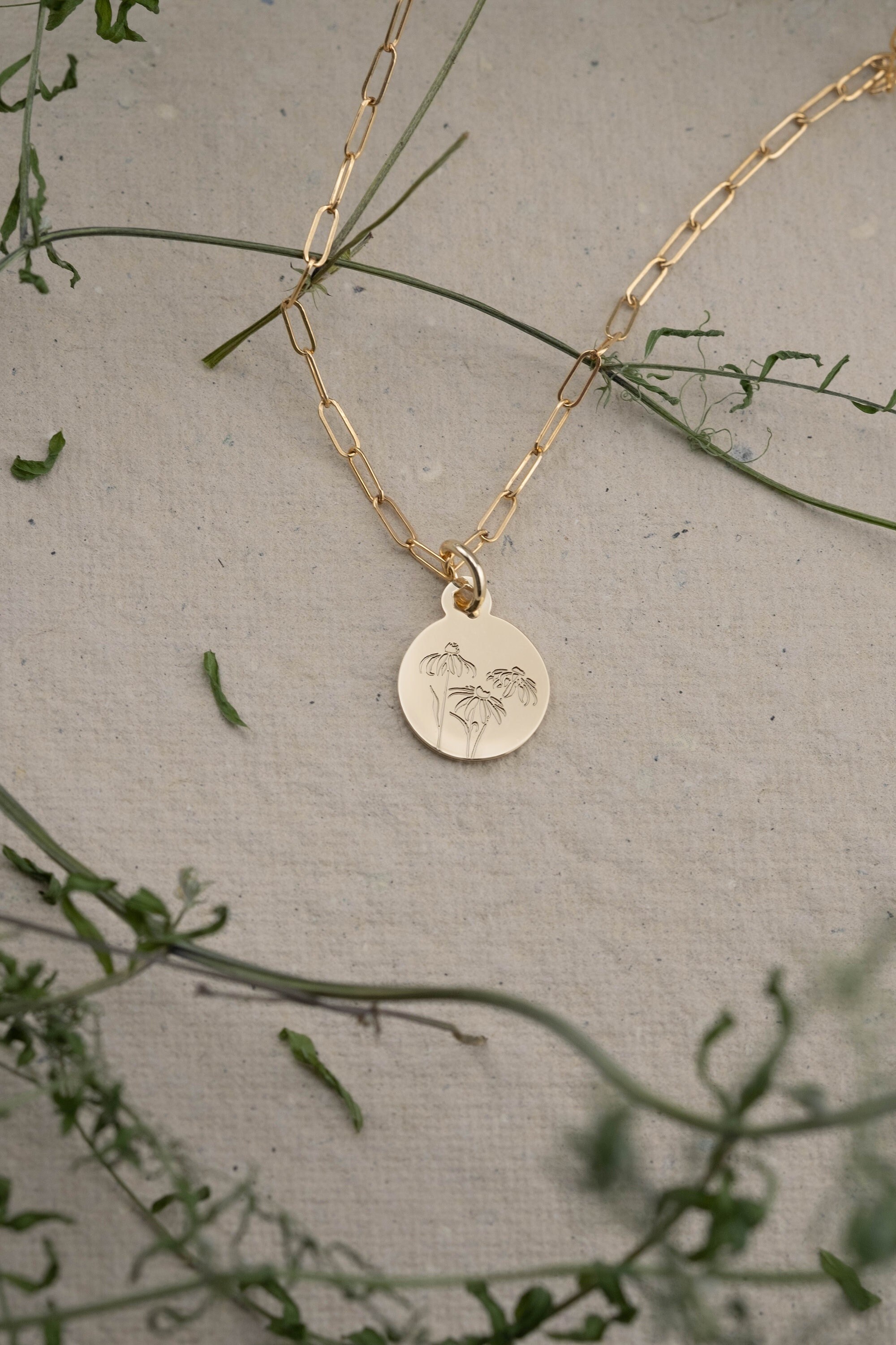 Maryland State Flower | Black Eyed Susan Necklace | 14k Gold or ...