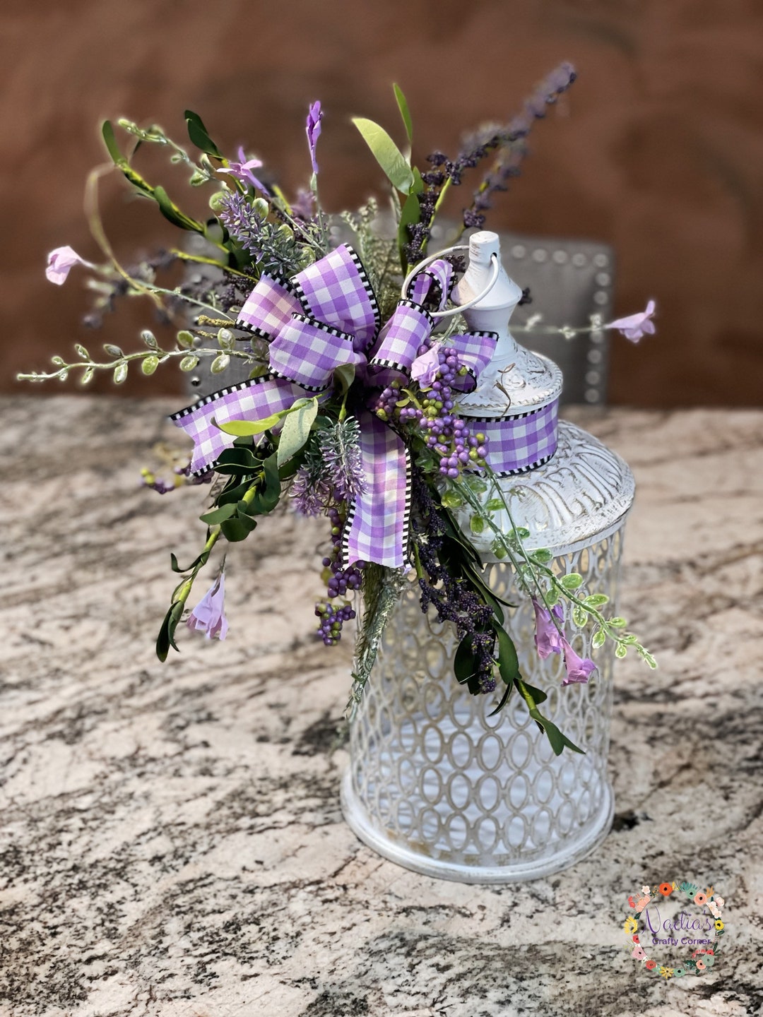 Decorative Spring and Summer Lantern, Lantern Tabletop, Floral Lantern ...