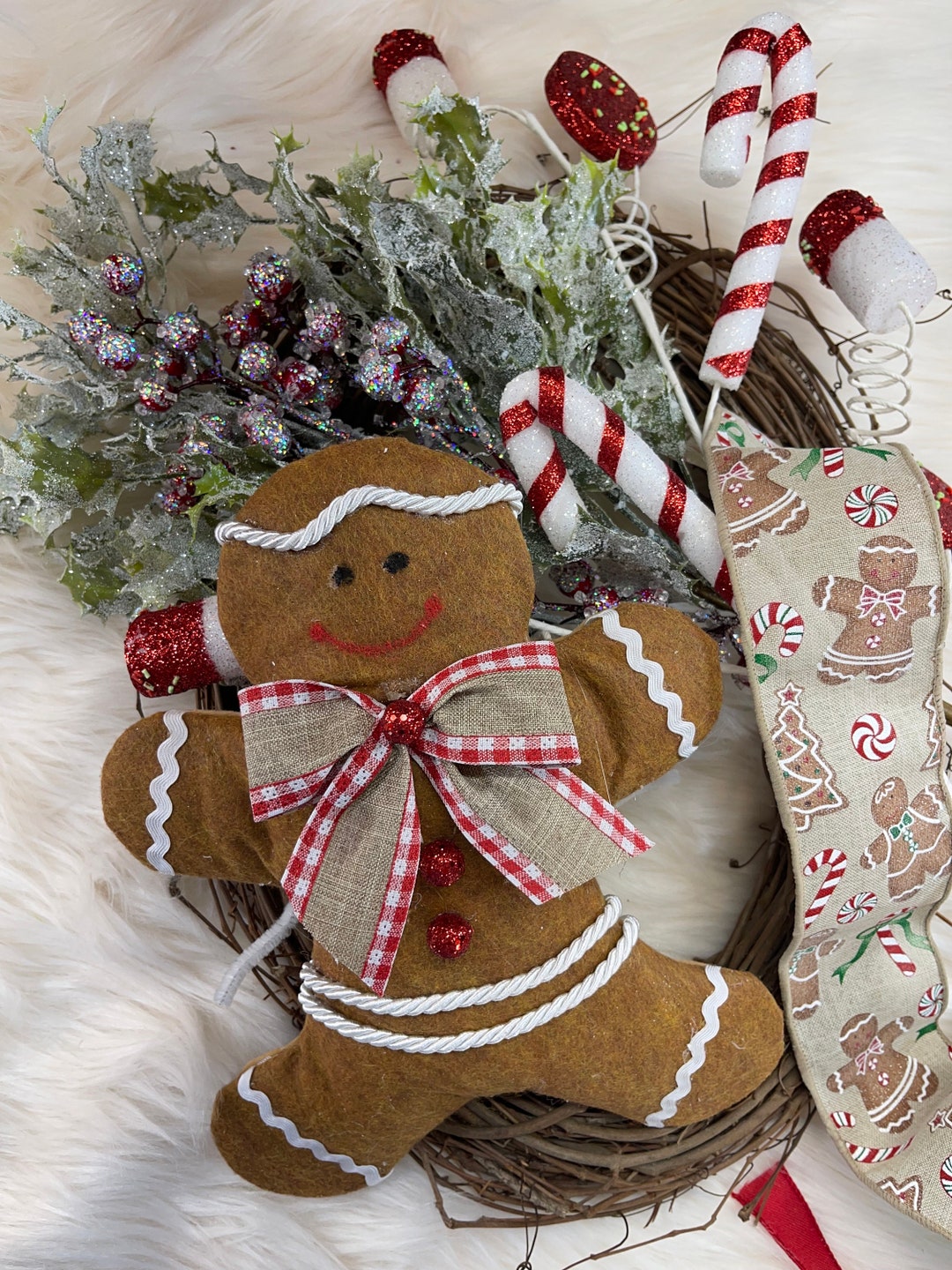 Gingerbread Man Wreath Kit DIY Gingy Wreath Kit Christmas - Etsy