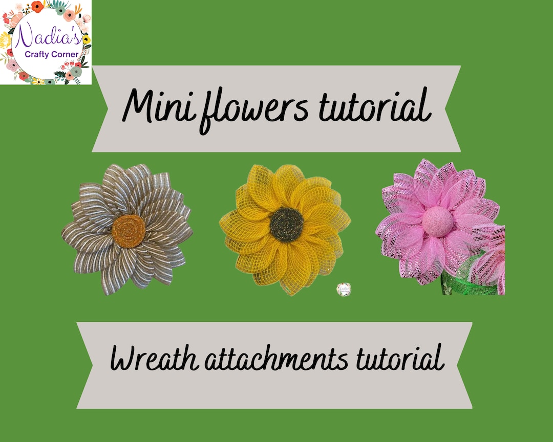 Mini Flower Attachment Tutorial, DIY Wreath Attachment Video, Mini ...