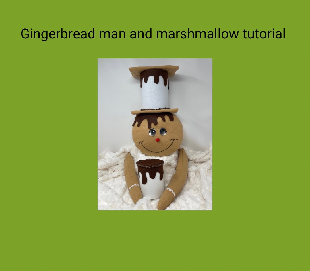 Gingerbread Man No Sew Tutorial, Marshmallow Tutorial - Etsy