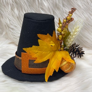 Thanksgiving Pilgrim Top Hat Wreath Decor, Pilgrim Top Hat Wreath ...