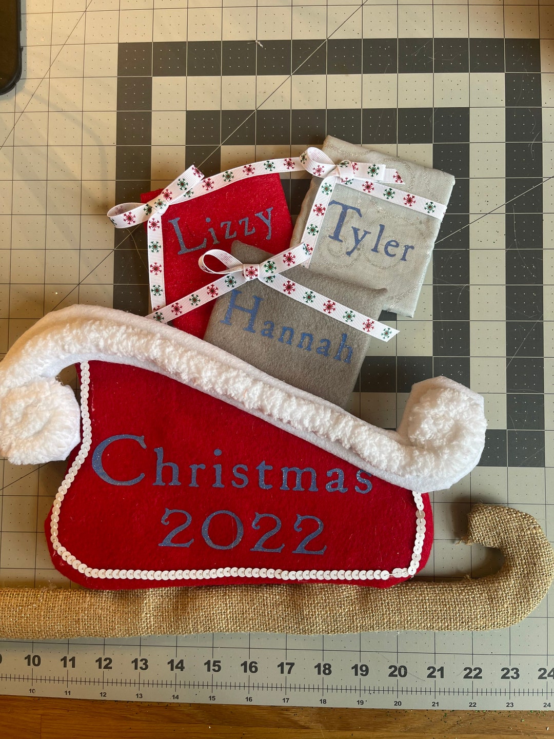 Santas Sleigh Wreath Attachment, Personalized Christmas Ornaments ...