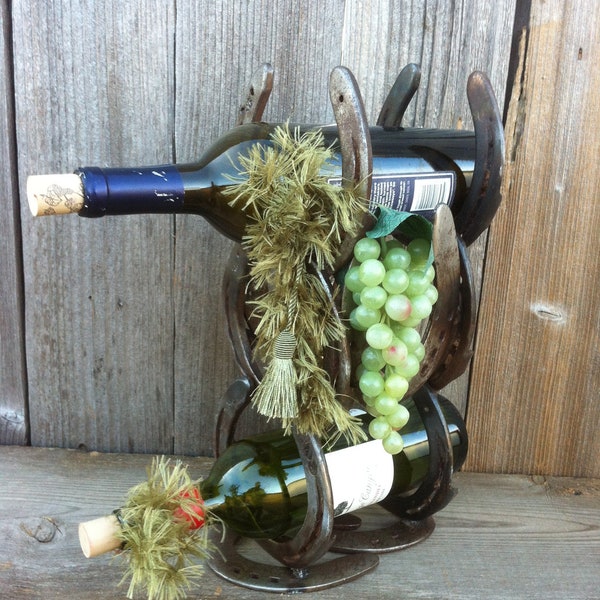 Horse Shoe Wine Rack - Etsy