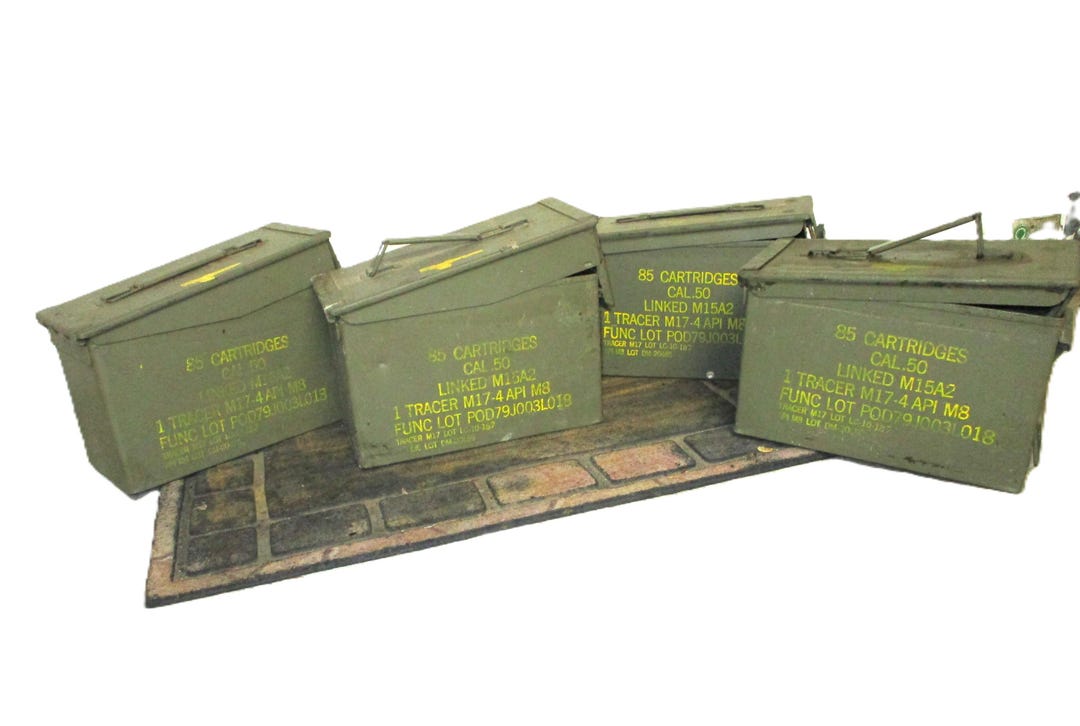 1970s Military Ammunition Boxes: Army Green Steel Storage - Etsy