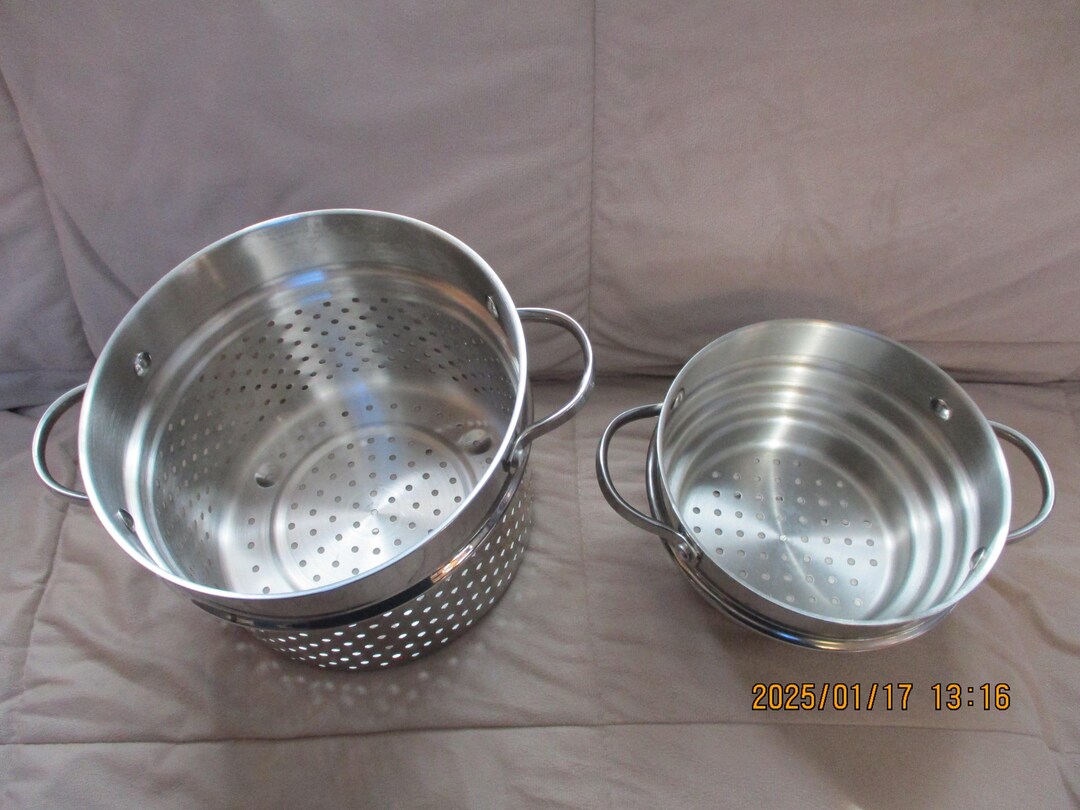 Set of 2 Stainless Steel Colanders New Old Stock Two and Five Quart for ...