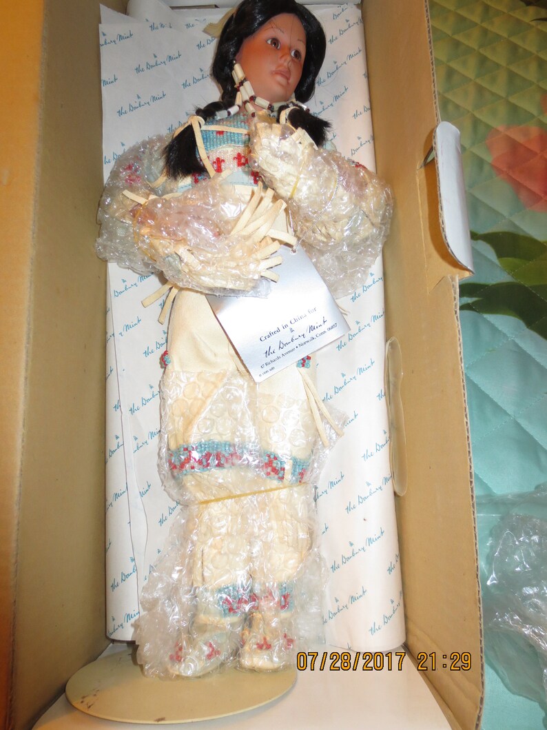 1992 Native American 16 Porcelain Sioux Princess and Papoose by Judy ...