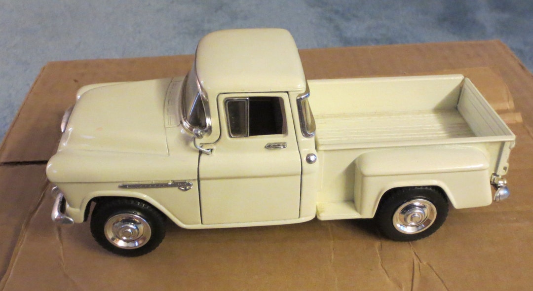 1955 Ivory Chevy Pickup Truck Reproduction 1:24 Scale Model - Model ...