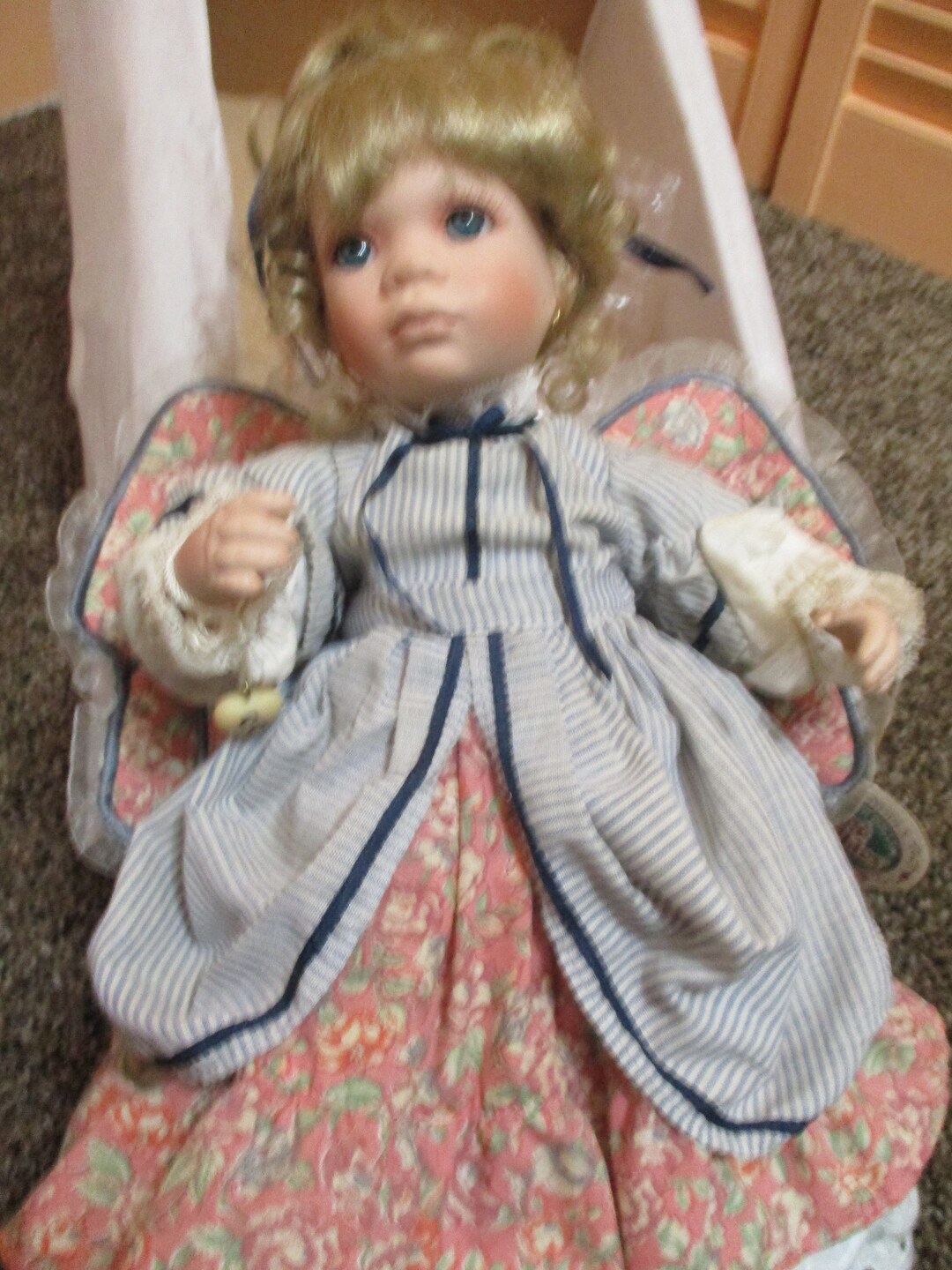 Blu Barrinski 14 Inch Child Angel Doll by Linda Steele for Cottage ...
