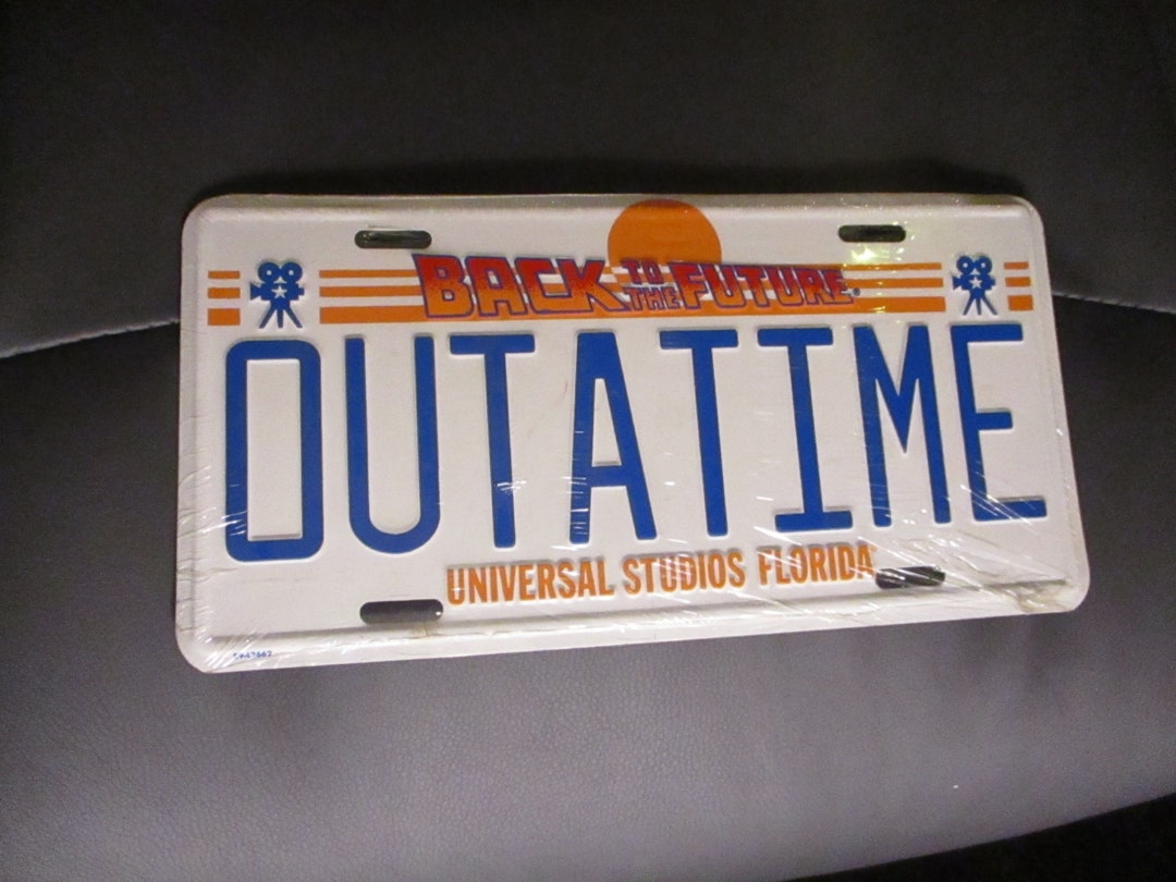 OUTATIME 1996 NEW Back to the Future Souvenir License Plate From ...