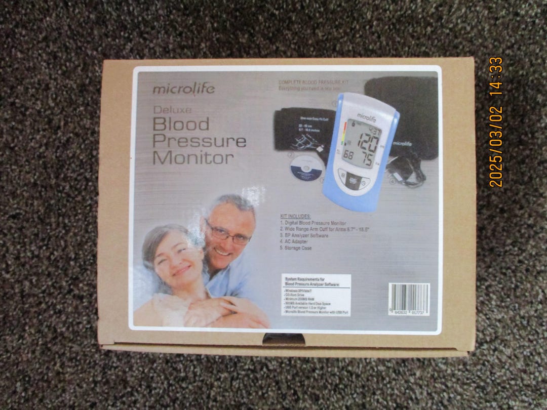 Microlife Deluxe Blood Pressure Monitor With Wide Arm Cuff & Analyzer ...