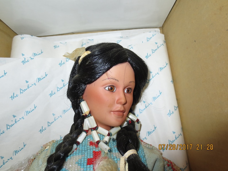 1992 Native American 16 Porcelain Sioux Princess and Papoose by Judy ...