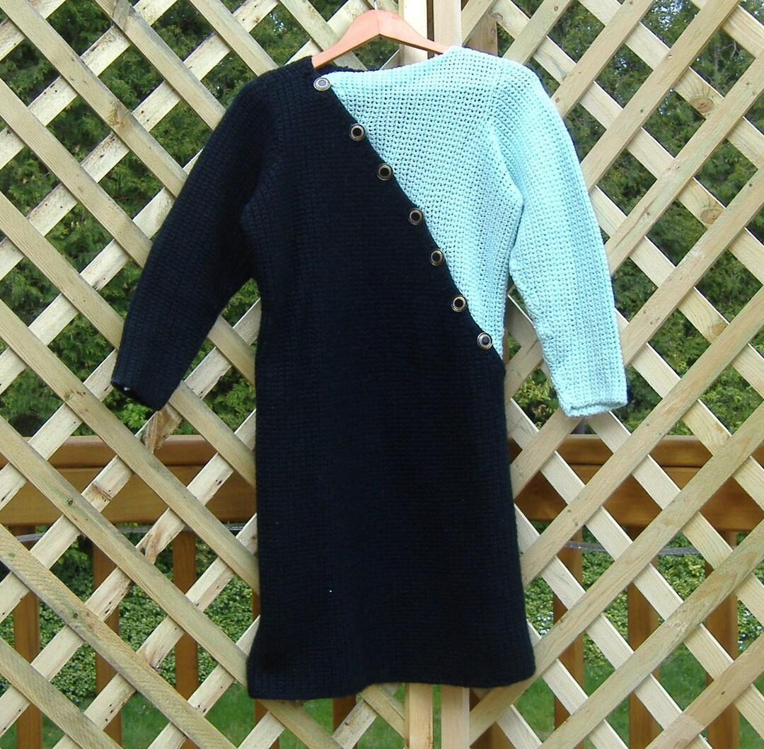 Classy Asymmetrical Special Event/professional Office Dress in Slimming Black and Green-business ...