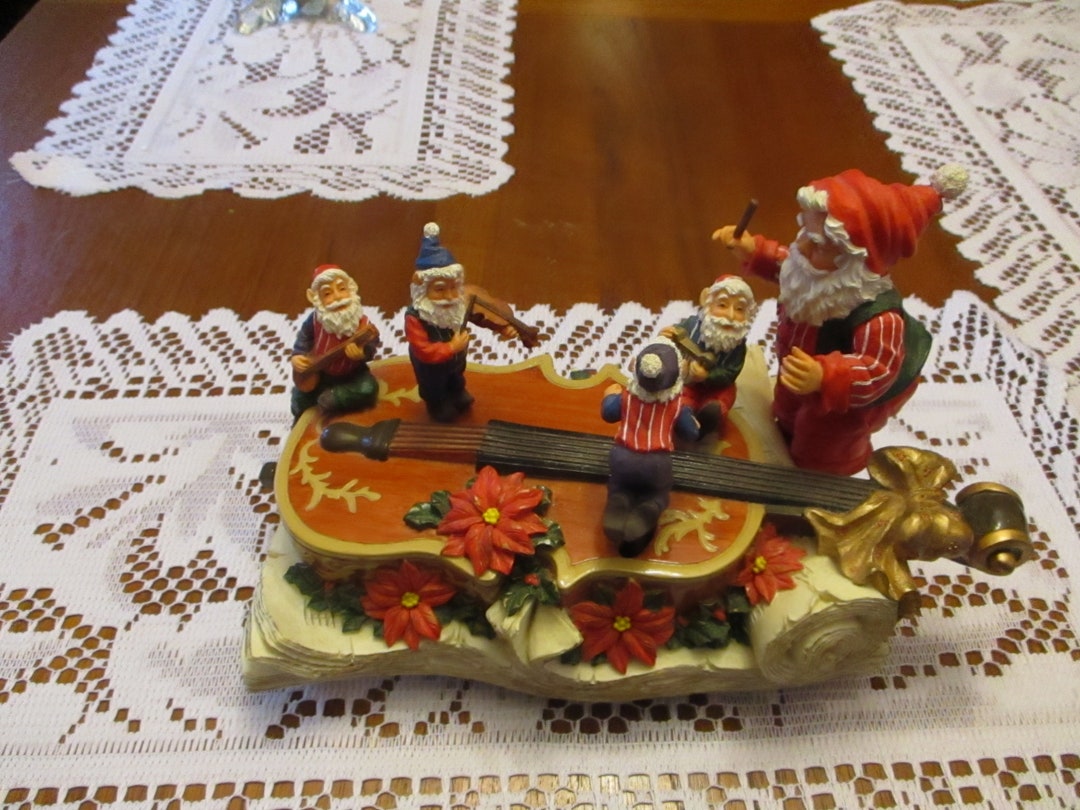 Conductor Santa & His Motion Santa Orchestra on Windup Violin Tabletop ...