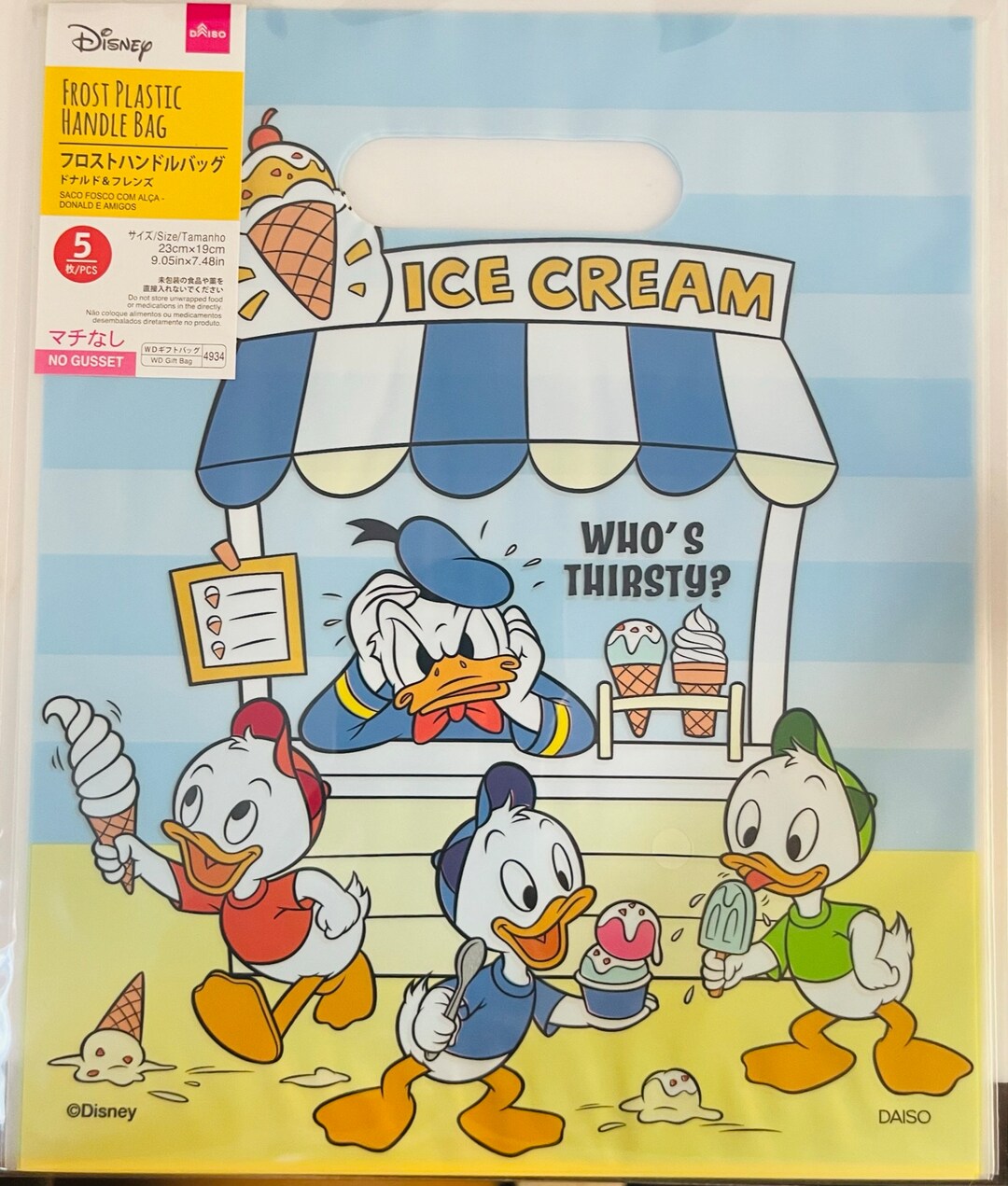 Disney Donald Duck Frost Plastic Bag 5ct - Etsy
