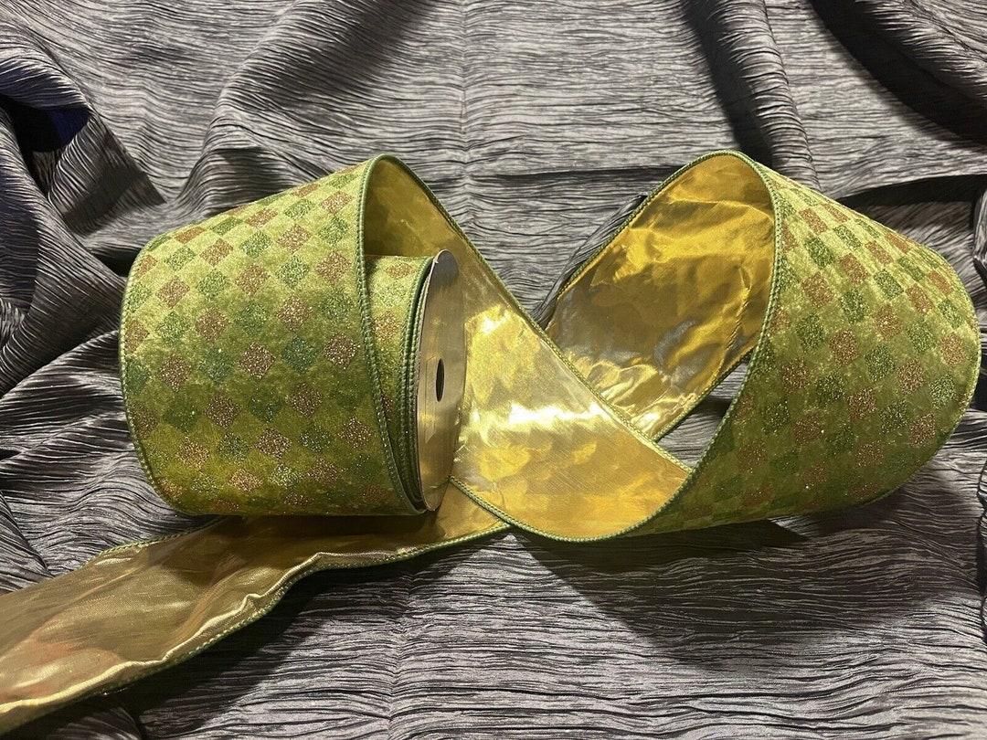 Green Checkerboard RIBBON, 4wx10yrd Buy 4free Ship - Etsy