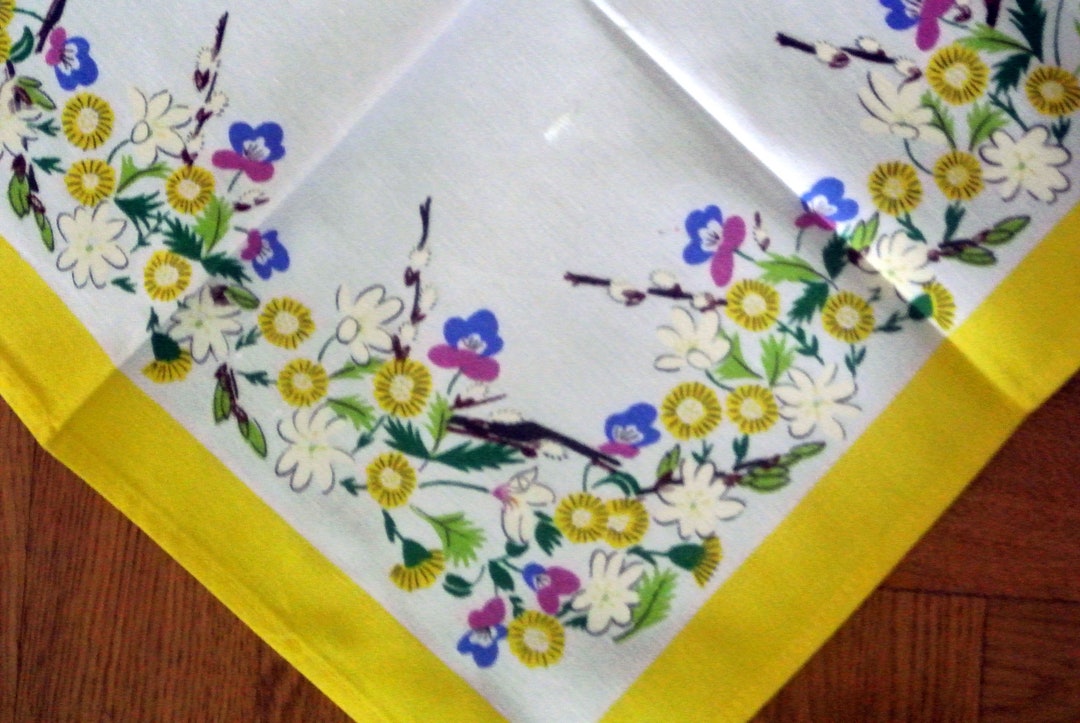 Swedish Vintage 1980s Unused K.blakstad-b Design Tablet Tablecloth With ...