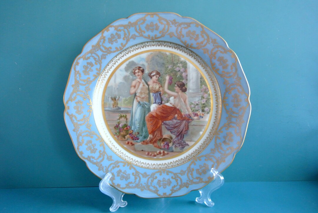 Czechoslovakia Vintage 1950s Bohemia Royla Ivory Round Porcelain Plate ...