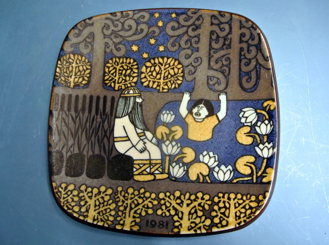 Kalevala Annual Plate Vintage 1981s Arabia of Finland Vuosilautanen ...